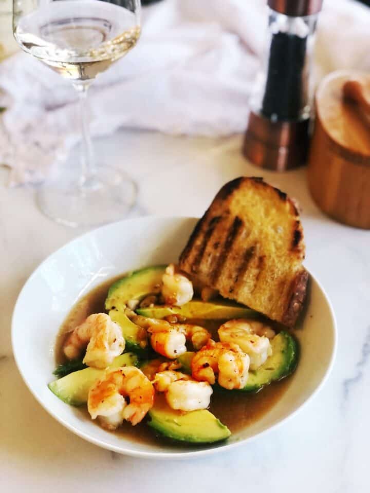Lemon and Garlic Shrimp with Avocado - Keeping It Simple Italian