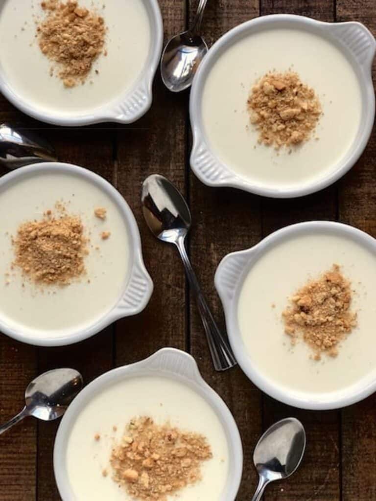 Cinnamon Panna Cotta With Crushed Biscotti Topping - Keeping It Simple ...