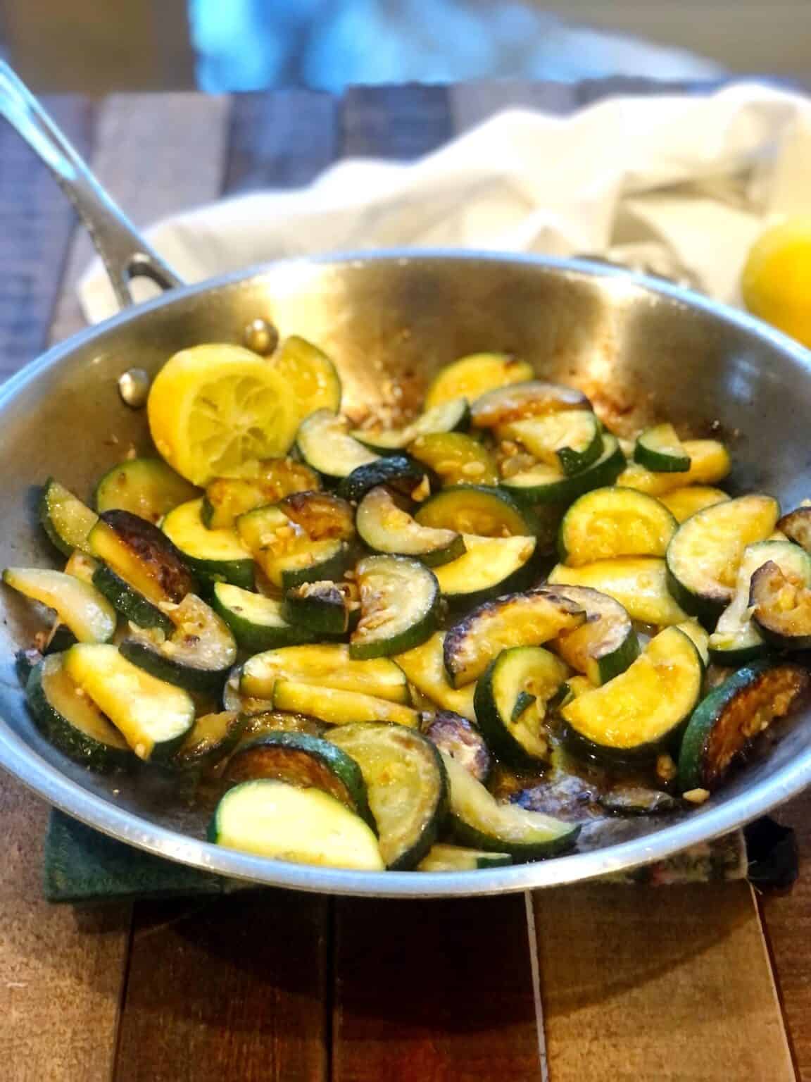 Sauteed Zucchini Italian Style (With Garlic And Lemon) - Keeping It ...