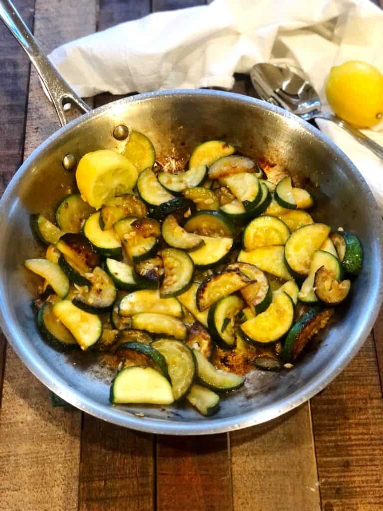 Sauteed Zucchini Italian Style (With Garlic And Lemon) - Keeping It ...