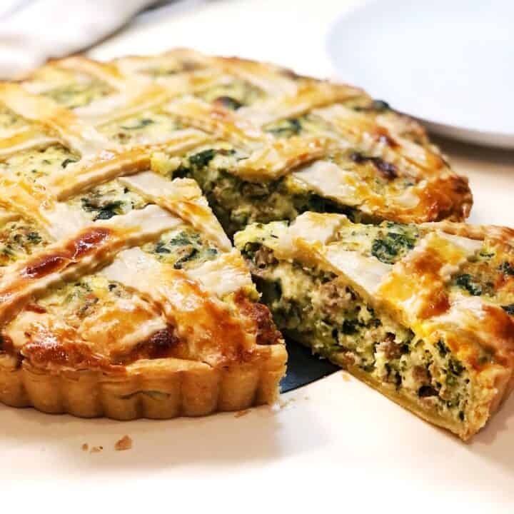 Italian Torta With Spinach, Ricotta and Sausage - Keeping It Simple Italian