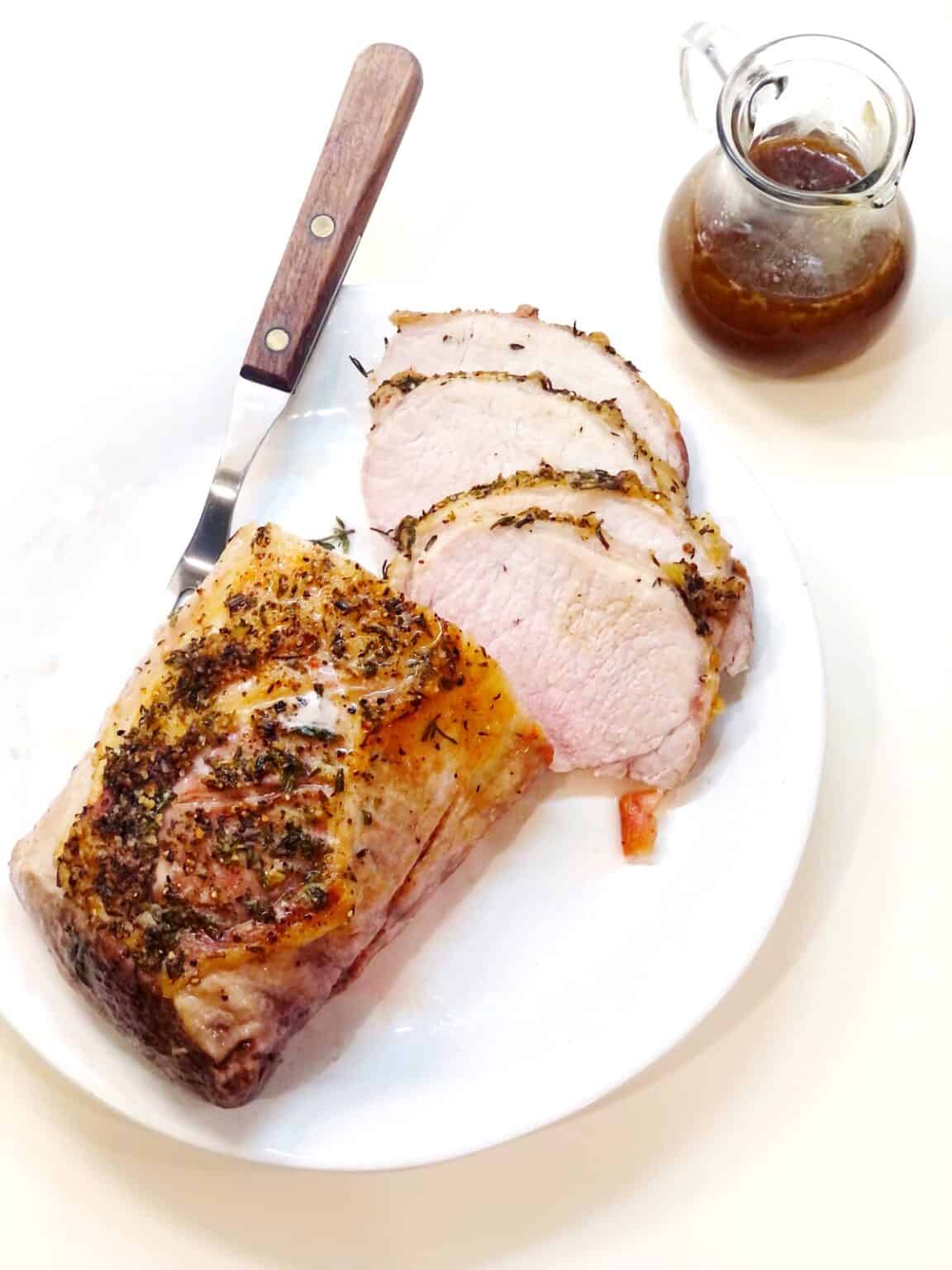 Italian Roasted Pork Loin With Fig Sauce - Keeping It Simple Italian