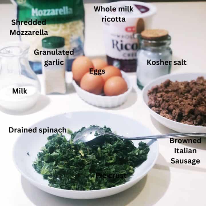 Italian Torta With Spinach, Ricotta and Sausage - Keeping It Simple Italian