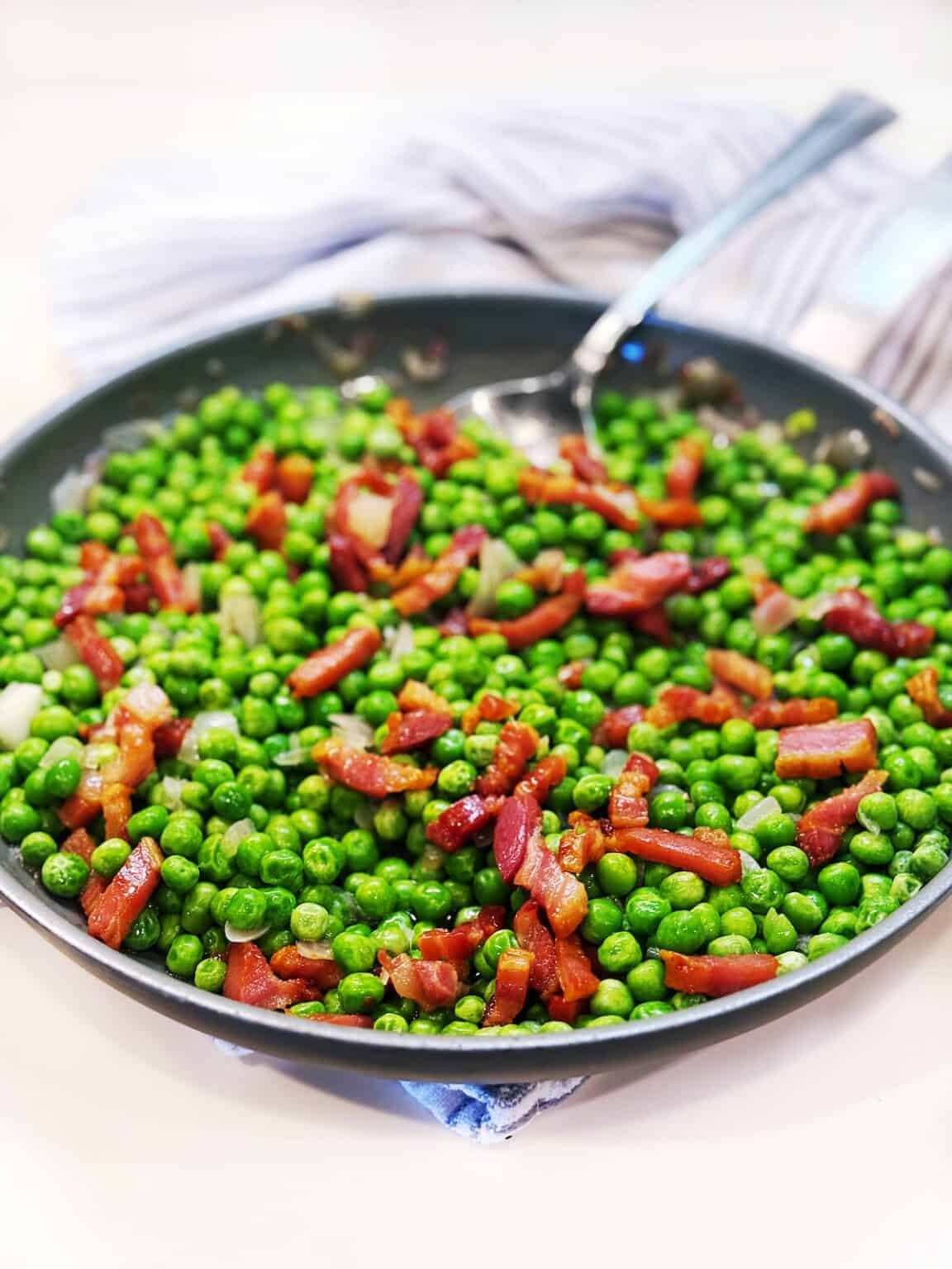 Peas With Italian Bacon - Keeping It Simple Italian